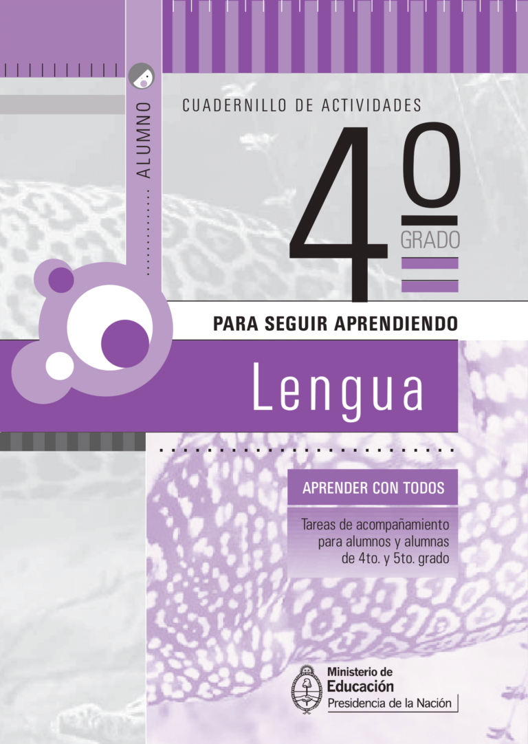 Cuadernillos de actividades de lengua para cuarto grado (Descargar PDF)